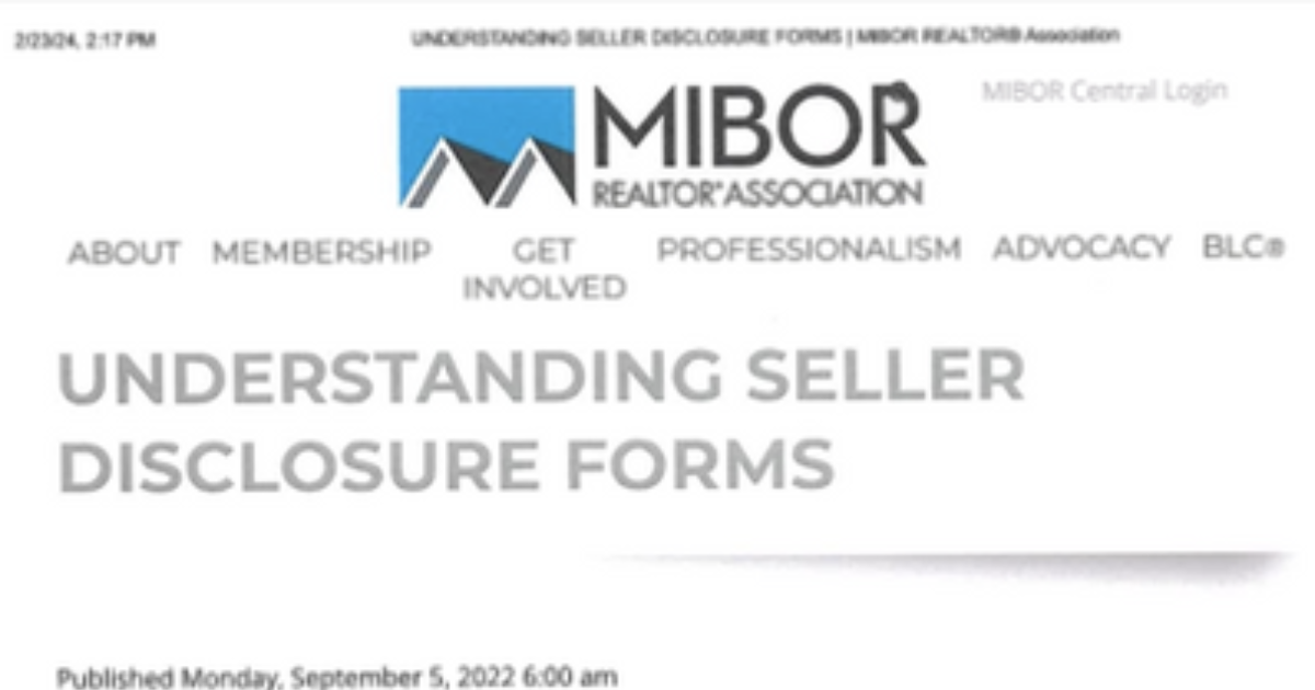 Understanding Seller Disclosure Forms